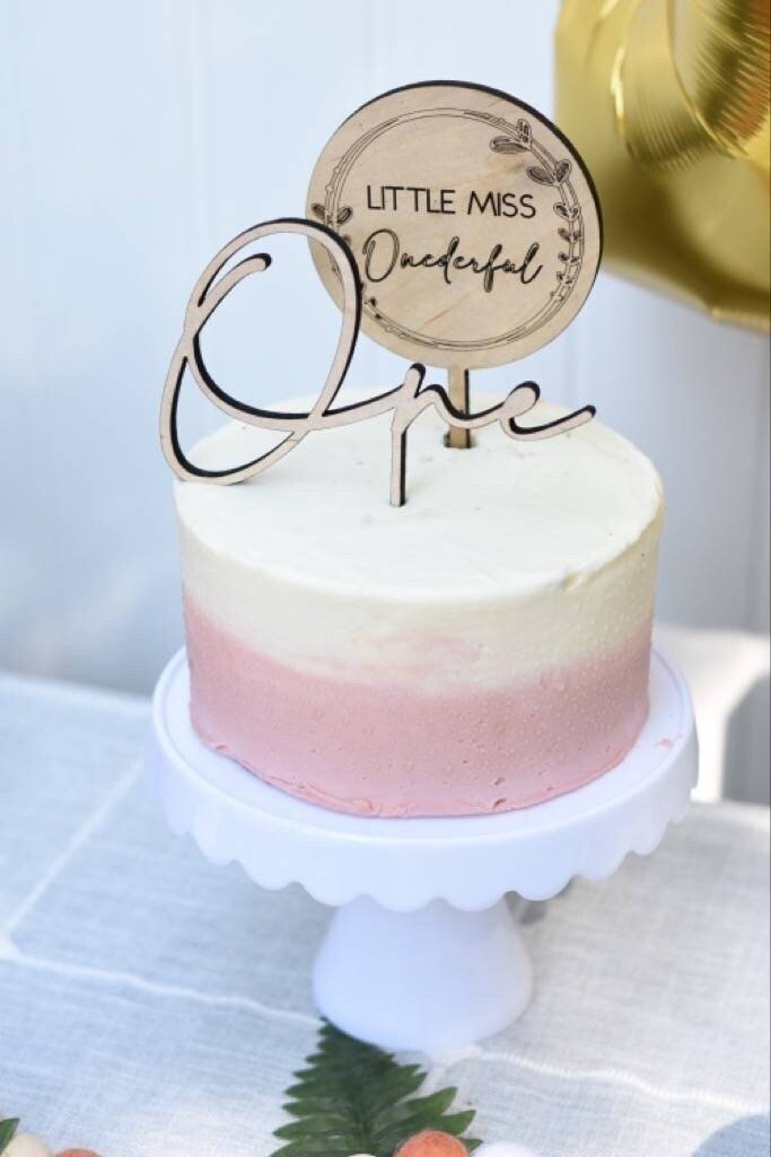 Number Wood Cake Topper Elegant Cursive Calligraphy - Etsy