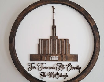 11 Custom Temple Family Name Sign Personalized Sign LDS - Etsy