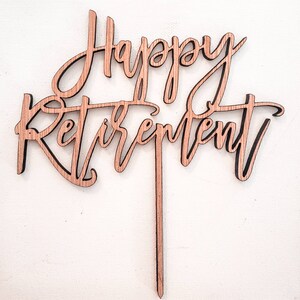 Happy Retirement Cake Topper - Etsy