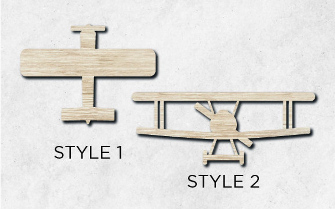 Unfinished Wooden Vintage Airplane for Crafts- Multiple Sizes Available ...