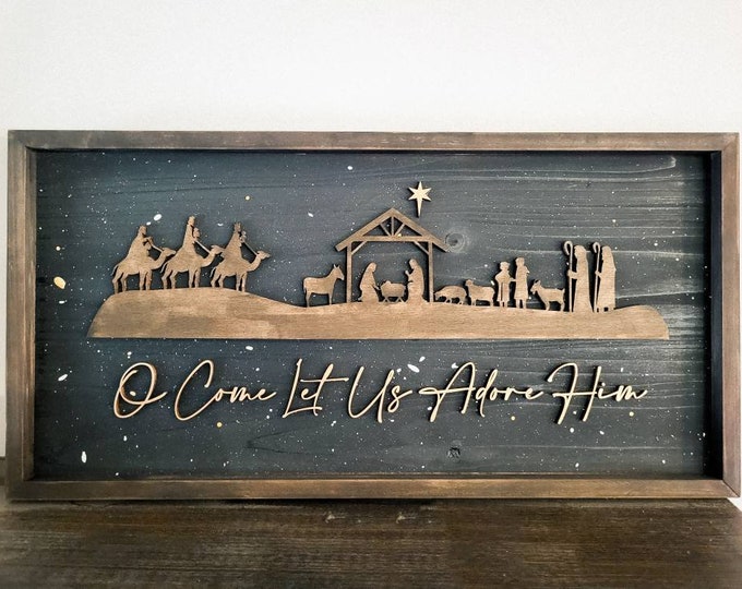 Nativity Sign Christmas Sign Decor Christmas Sign Wood - Etsy