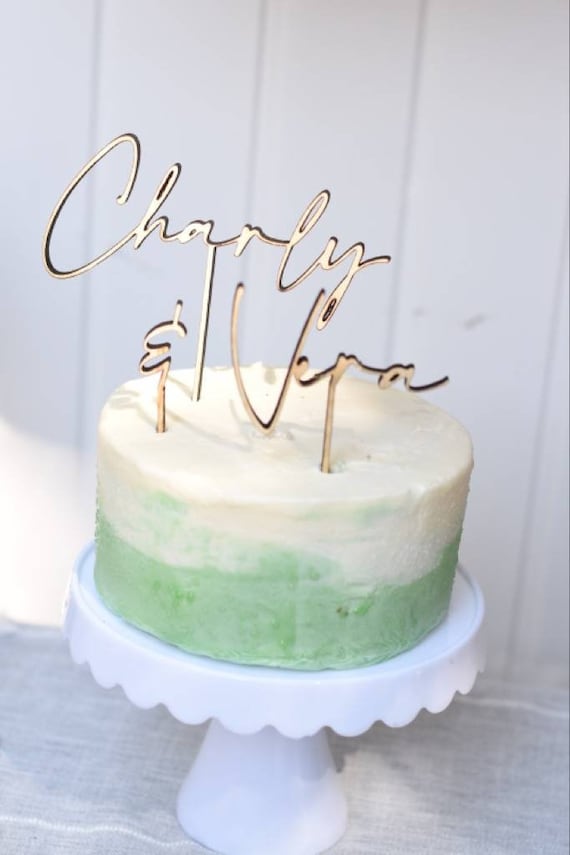 Cursive Name Birthday Cake Topper | Etsy