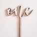 Number Wood Cake Topper Cursive Calligraphy - Etsy