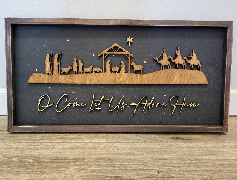 Nativity Sign Christmas Sign Decor Christmas Sign Wood - Etsy