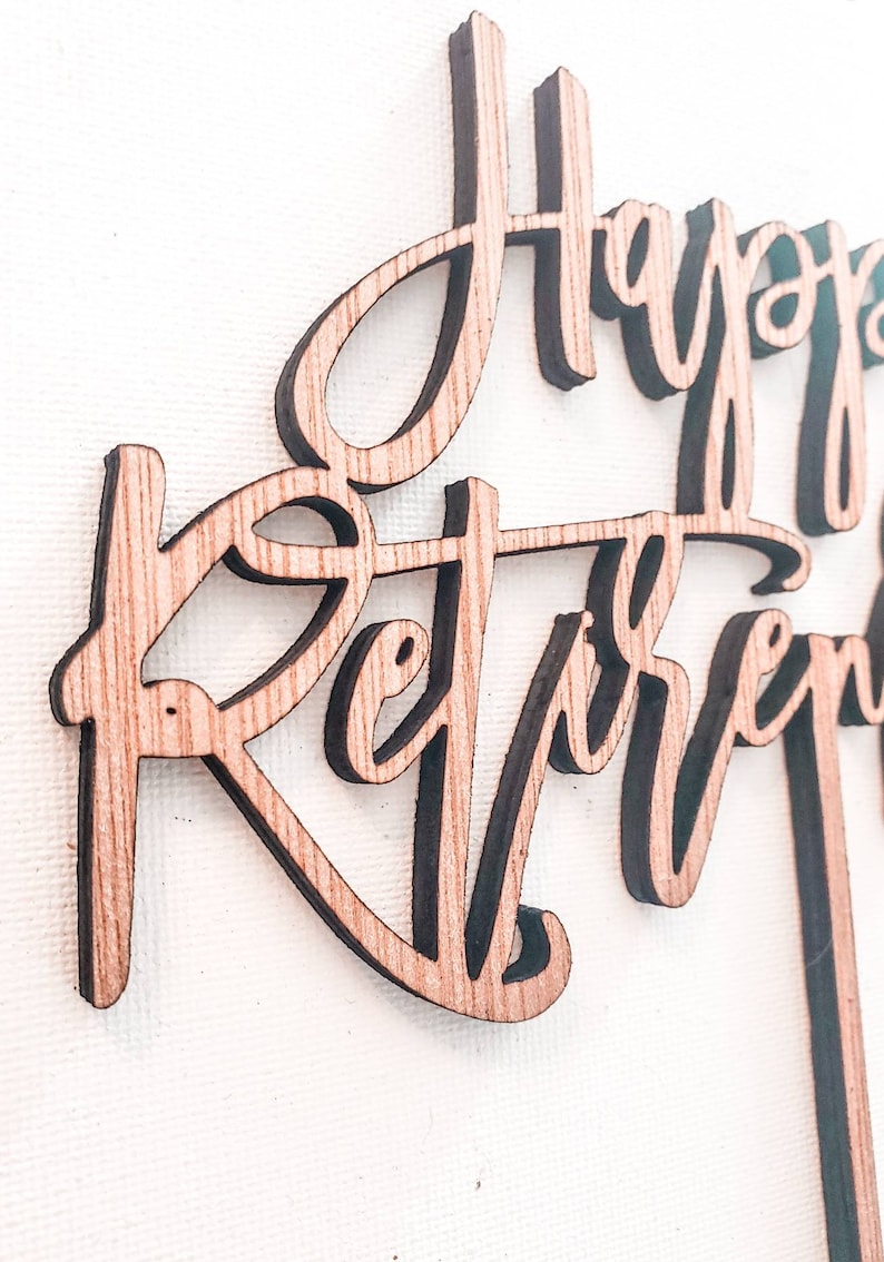 Happy Retirement Cake Topper - Etsy