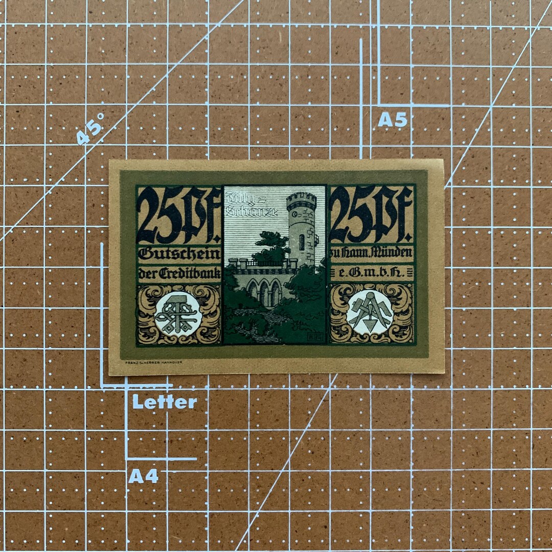 Germany Notgeld Banknote. 1920's, Era Between WWI and WWII German ...