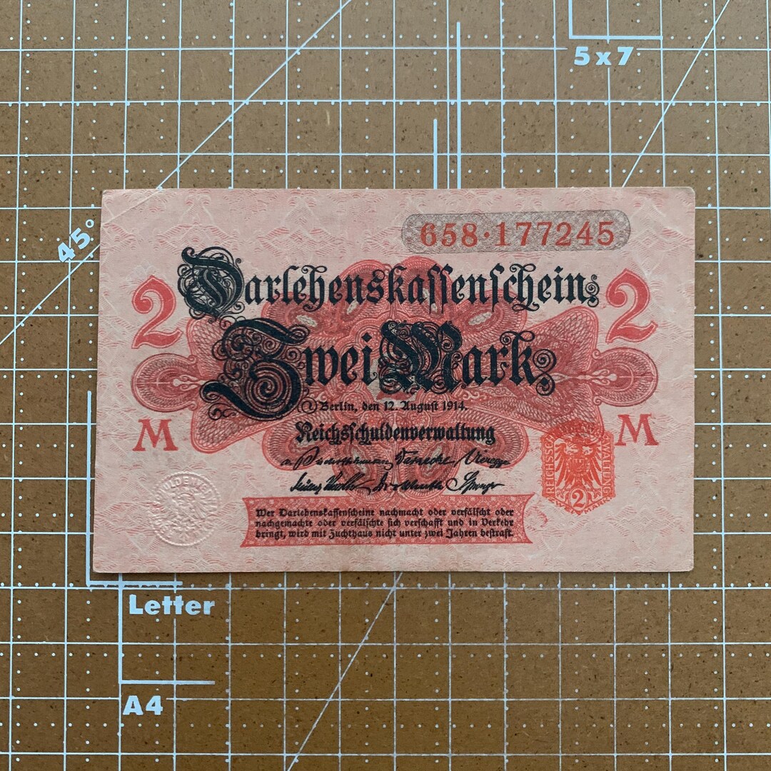German 2 Mark 1914. Germany WW1 WWI Currency. - Etsy