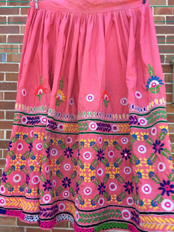 boho hippy gypsy belly dancing mirror work embroidere… - Gem