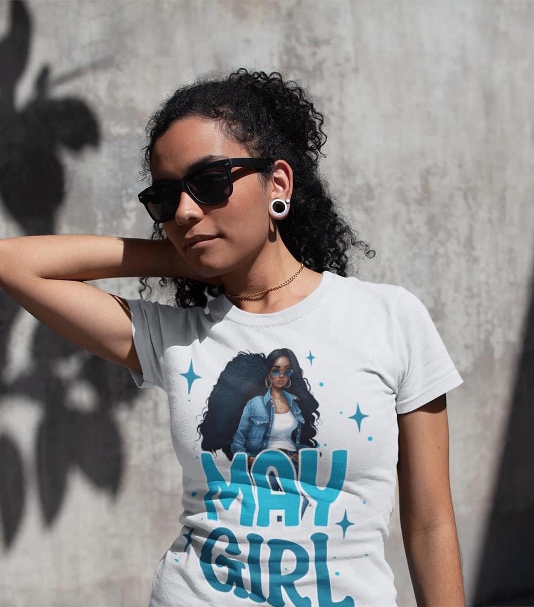 Taurus Girl Birthday Girl Melanin Queens Are Born in May Zodiac T-shirt ...