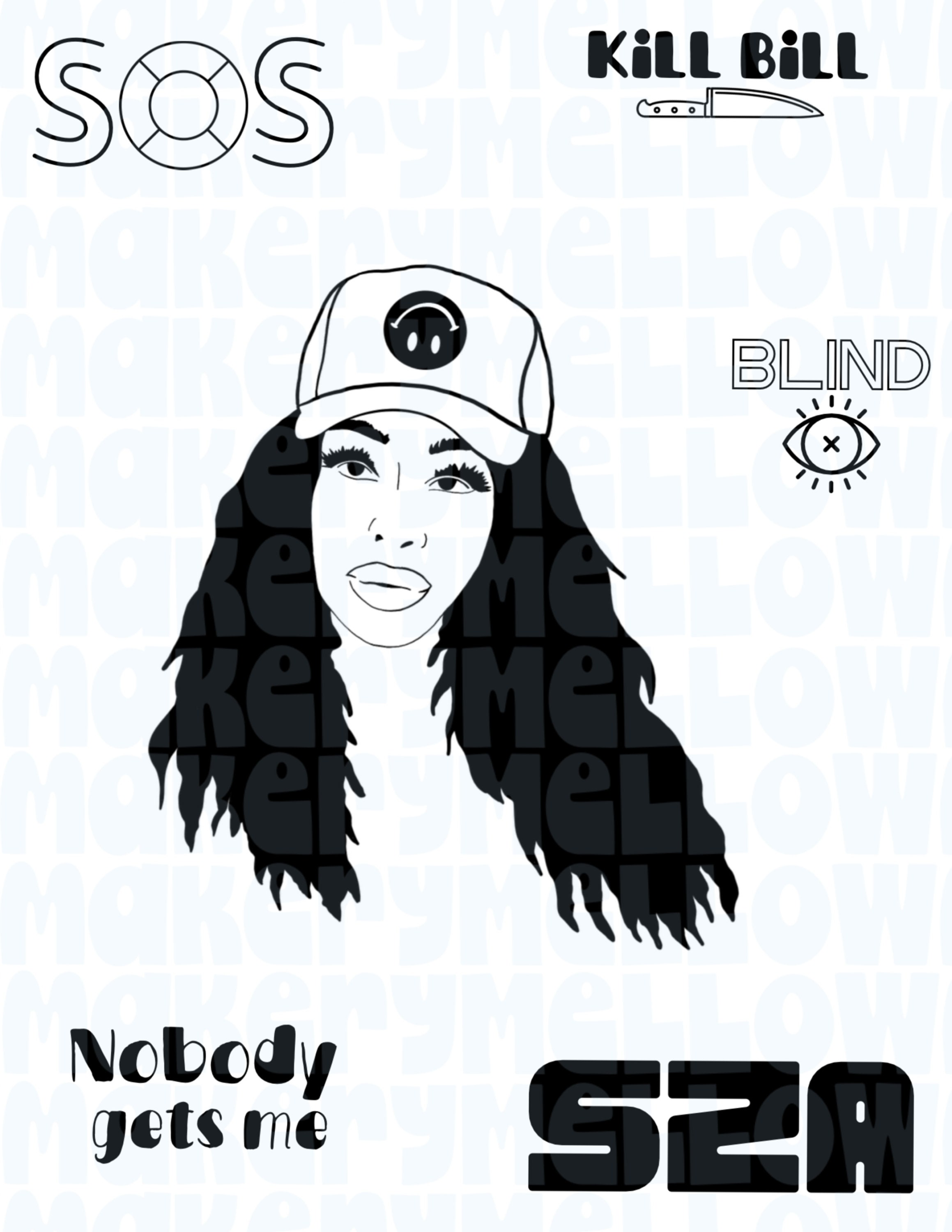 SZA- Bundle -musician- Svg, Jpeg Design Cut Files for Cricut Design ...