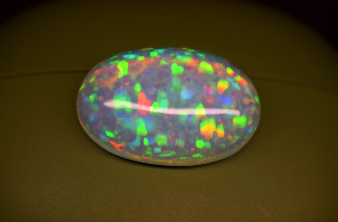 AAA Top Quaility Honeycomb Fire Ethiopian Opal Oval Shape 13.30 Carat Ethiopian Opal Cabochon ...