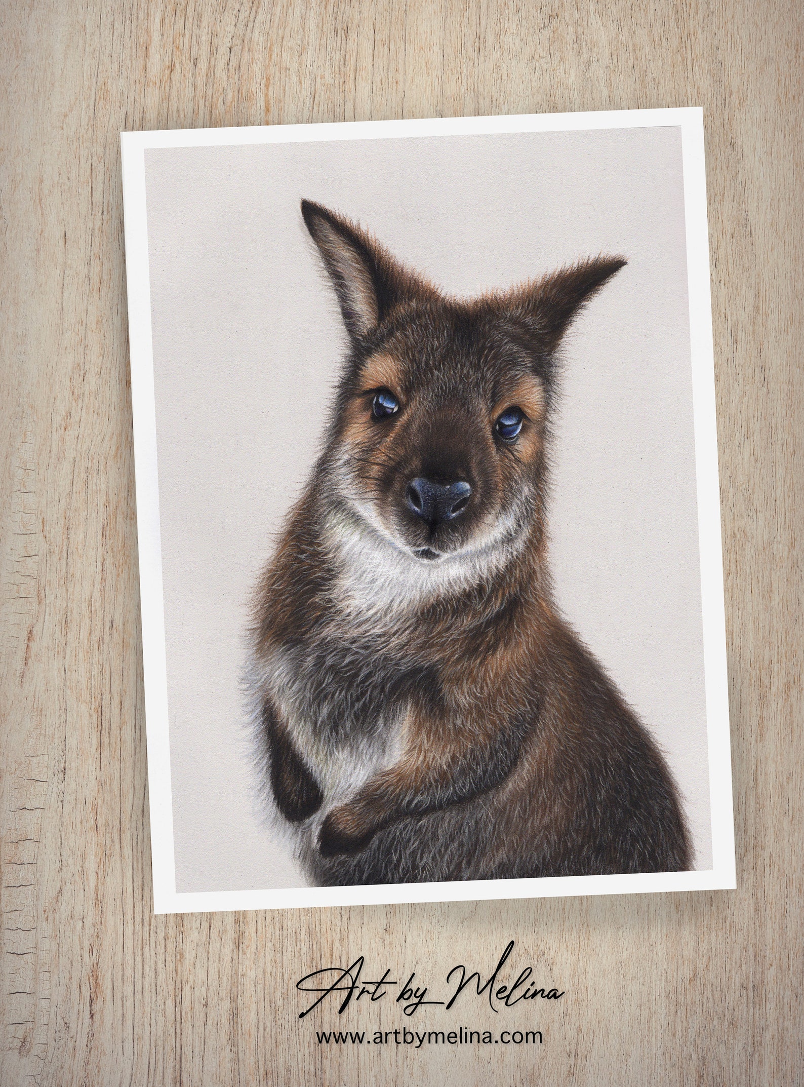 Hope the Wallaby FineArt Print Peint à la main Art by Melina | Etsy