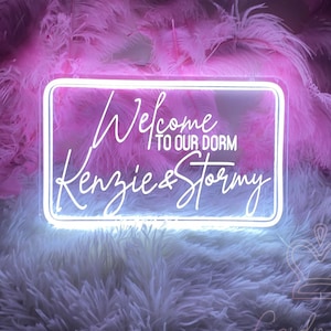 Welcome to Our Dorm Neon Sign Custom Dorm Room Neon Name Sign USB Neon ...
