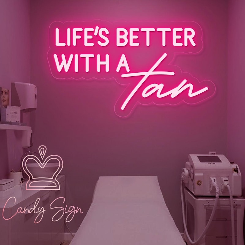 Neon Tan Sign - Etsy