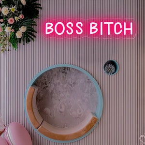 Boss Bitch Neon Sign,pink Led Light,neon Sign Bedroom,neon Bar Sign,led ...