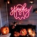 Spooky Boo Neon Sign Custom Halloween Led Light Sign Cute Ghost Light ...