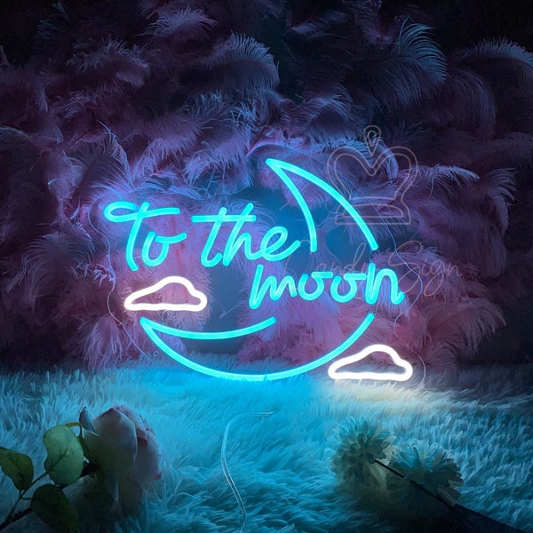 Led Blue Moon Sign - Etsy