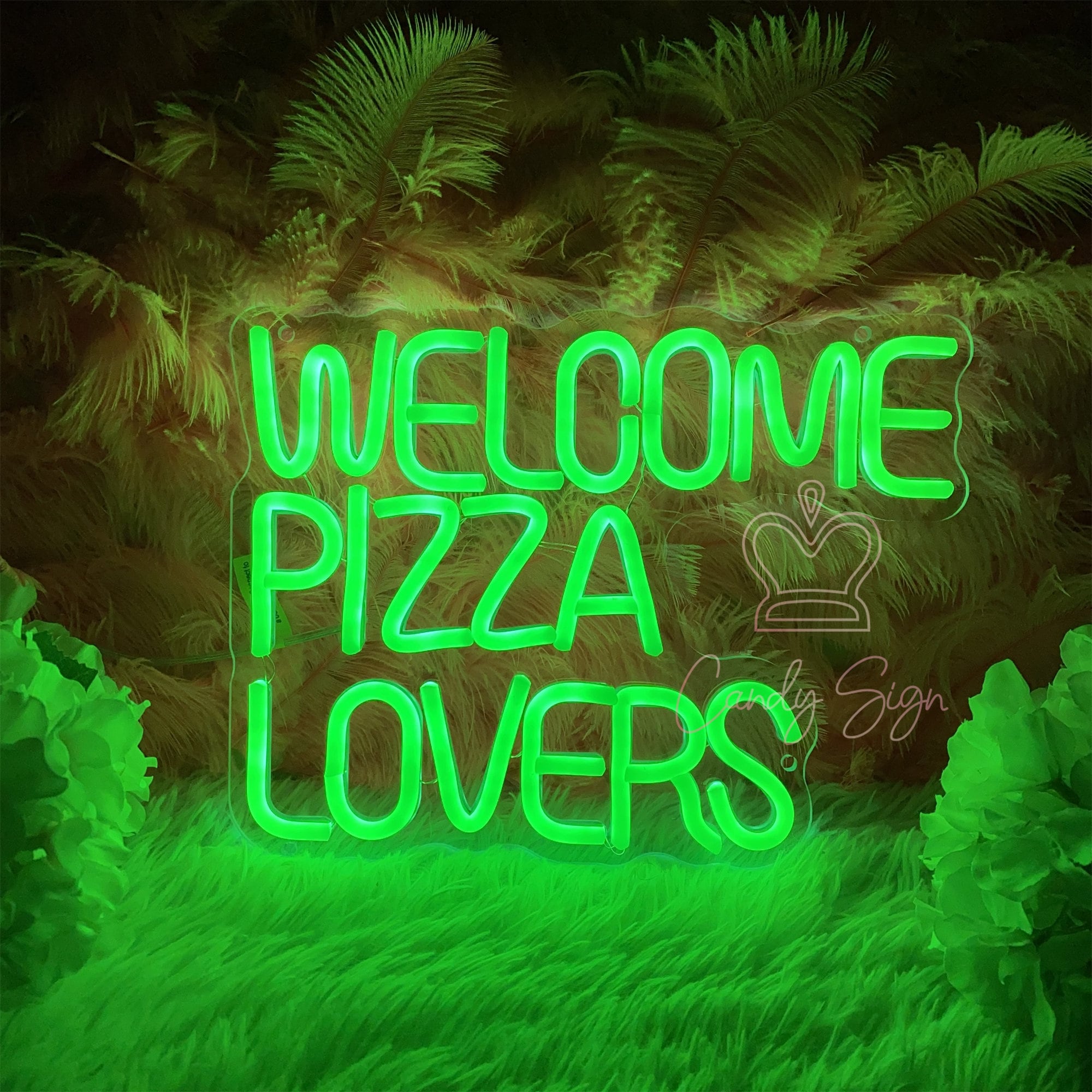 Welcome Pizza Lovers Neon Sign,custom Pizza Neon Light,restaurant Food ...