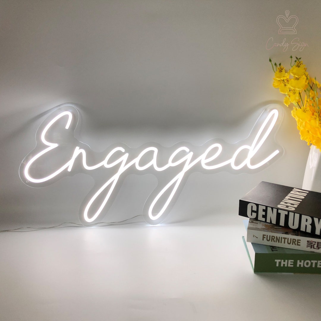 Engagement Decor Engaged Neon Signs Wedding Sign Party Favor - Etsy