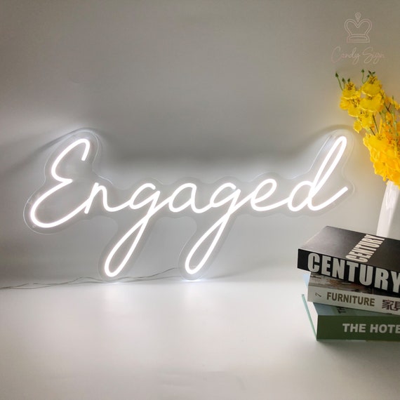 Engagement Decor Engaged Neon Signs Wedding Sign Party Favor - Etsy