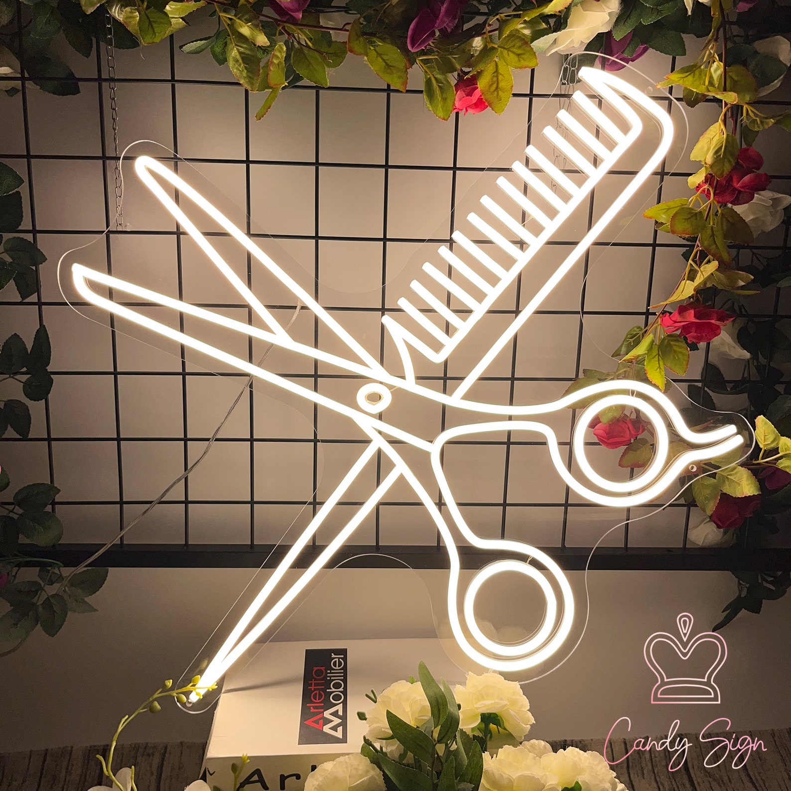 Combs and Clippers Signcustom Barber Shop Neon Signled Light - Etsy