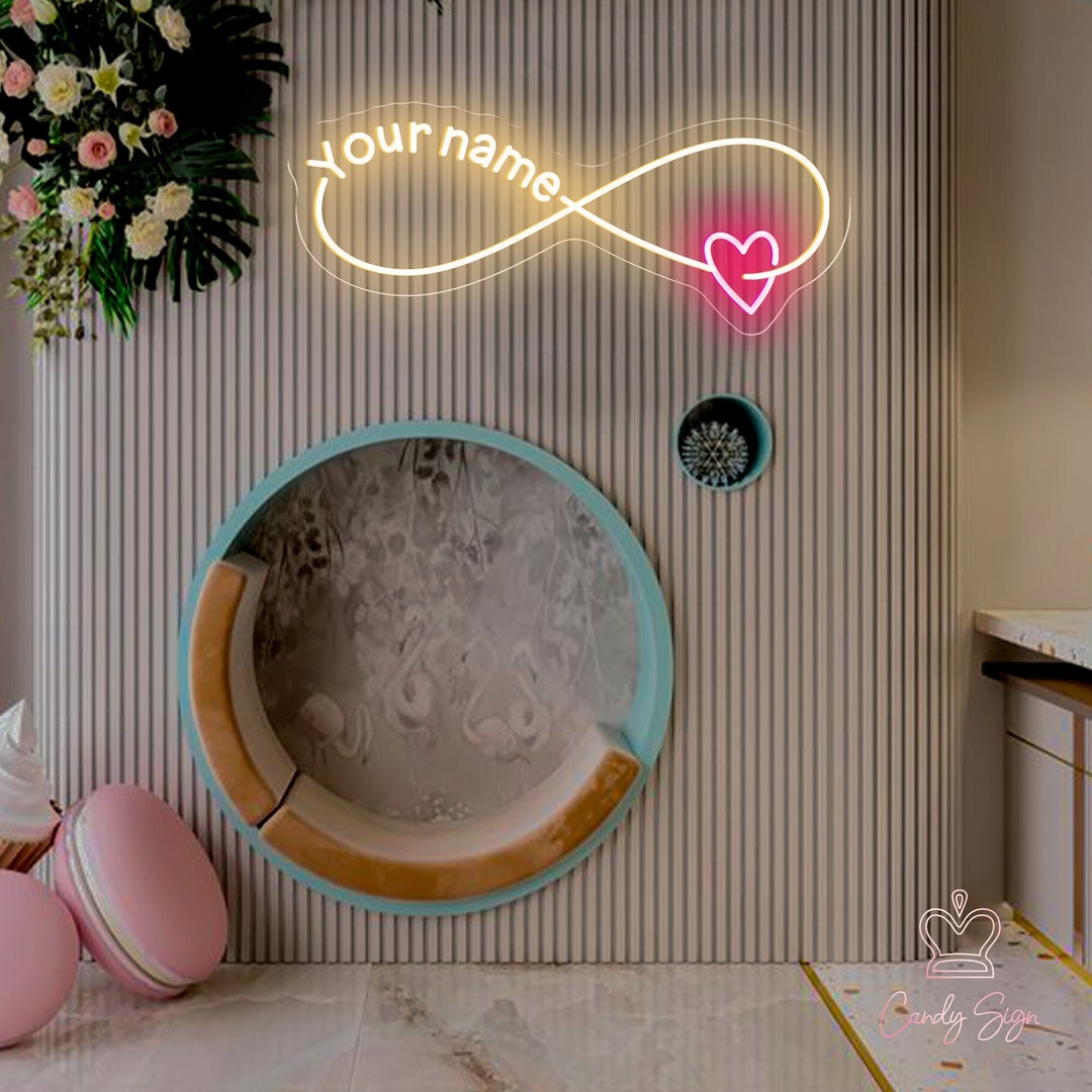 Custom Infinity Neon Sign,infinity Sign With Name, Anniversary Wedding ...