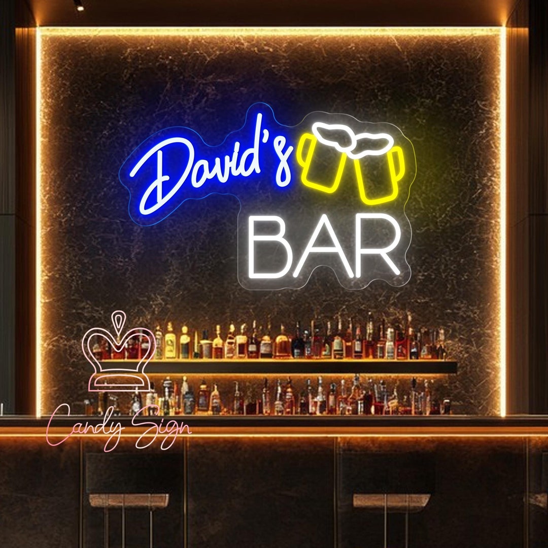 Custom Bar Name Neon Sign,home Bar Neon Sign,bar Pub Club LED Neon ...