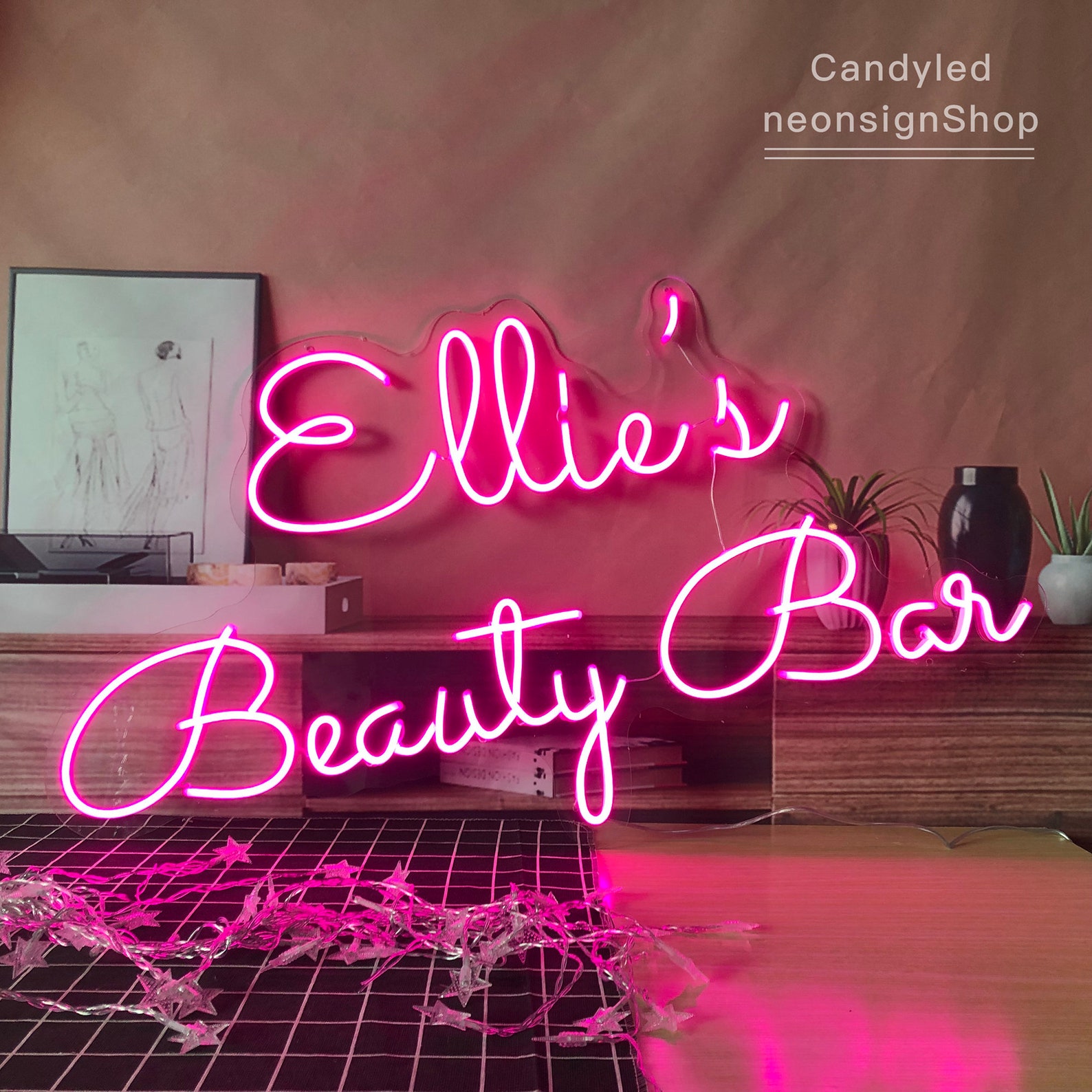 Custom Neon Sign Salon Nails Decoration Spa Bar Shop Signage Etsy