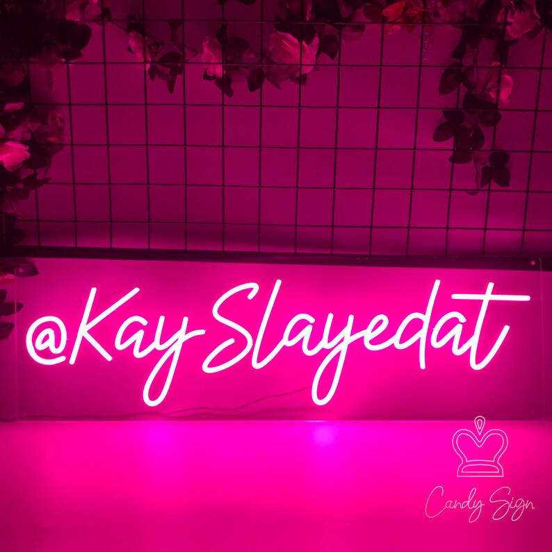 Custom Name Neon Signled Light Sign For You Tubergame Room Etsy
