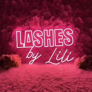Lashes by Diamond Neon Sign,custom Lash Room Neon Decor,lash Salon Sign ...