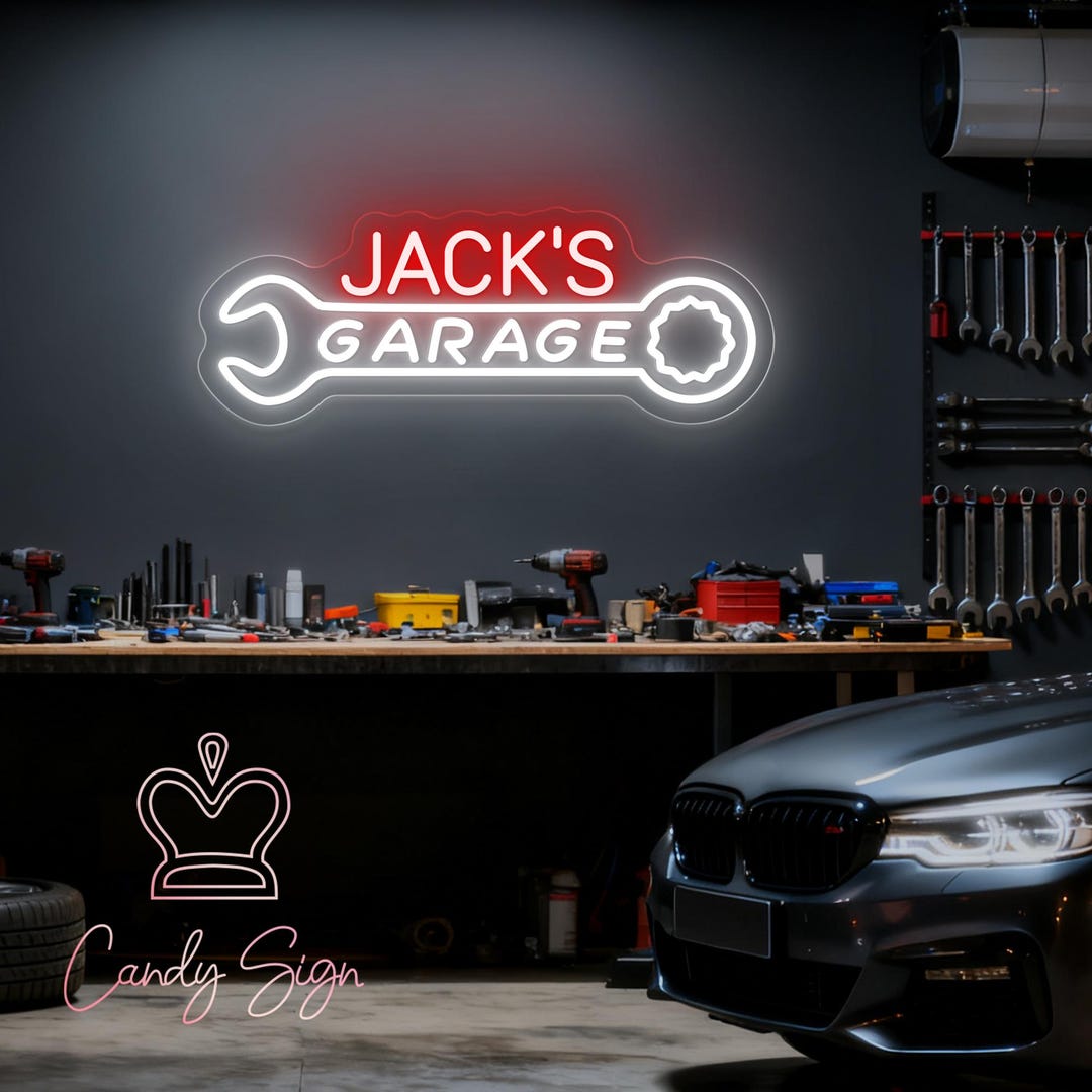 Custom Garage LED Neon Sign: Personalized Man Cave Decor - Etsy