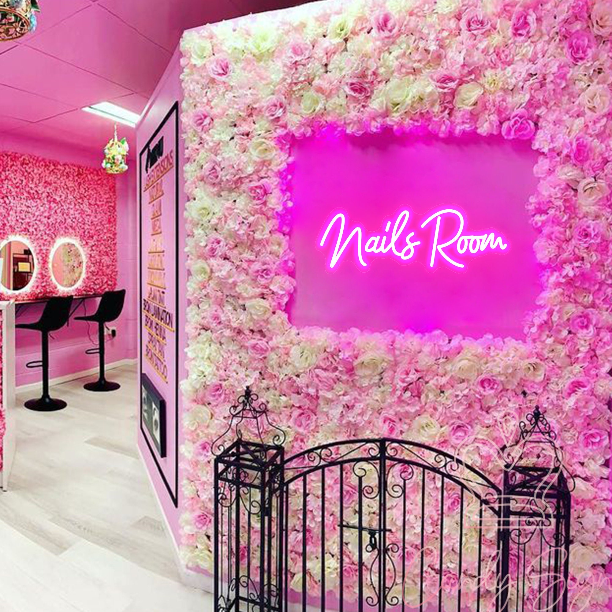 Nails Room Neon Sign Custom Salon Neon Sign Beauty Salon Led Light Sign ...