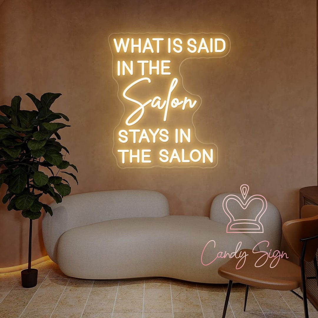 What is Said in the Salon Stays in the Salon Neon Sign,custom Beauty ...