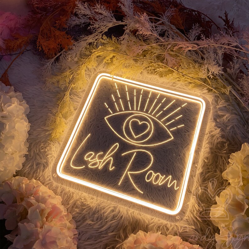 Lash Room Neon Sign Custom Beauty Salon Sign Magic Eye Engrave - Etsy
