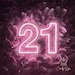 21st Twenty-one Birthday Neon Sign Custom Number Neon Sign LED Light ...
