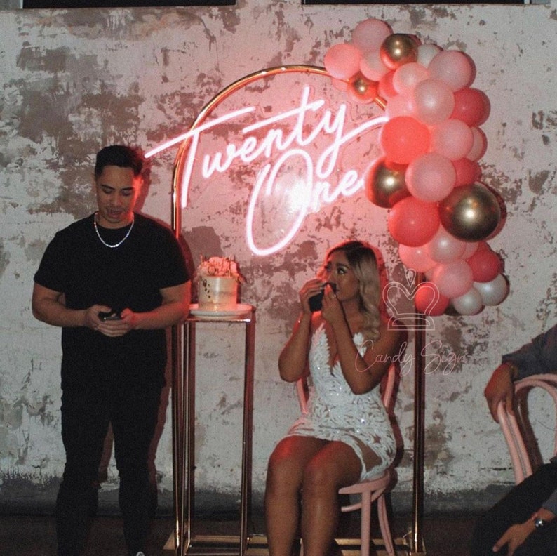 Twenty One Neon Sign Custom21 Year Old Birthday Decor LED - Etsy