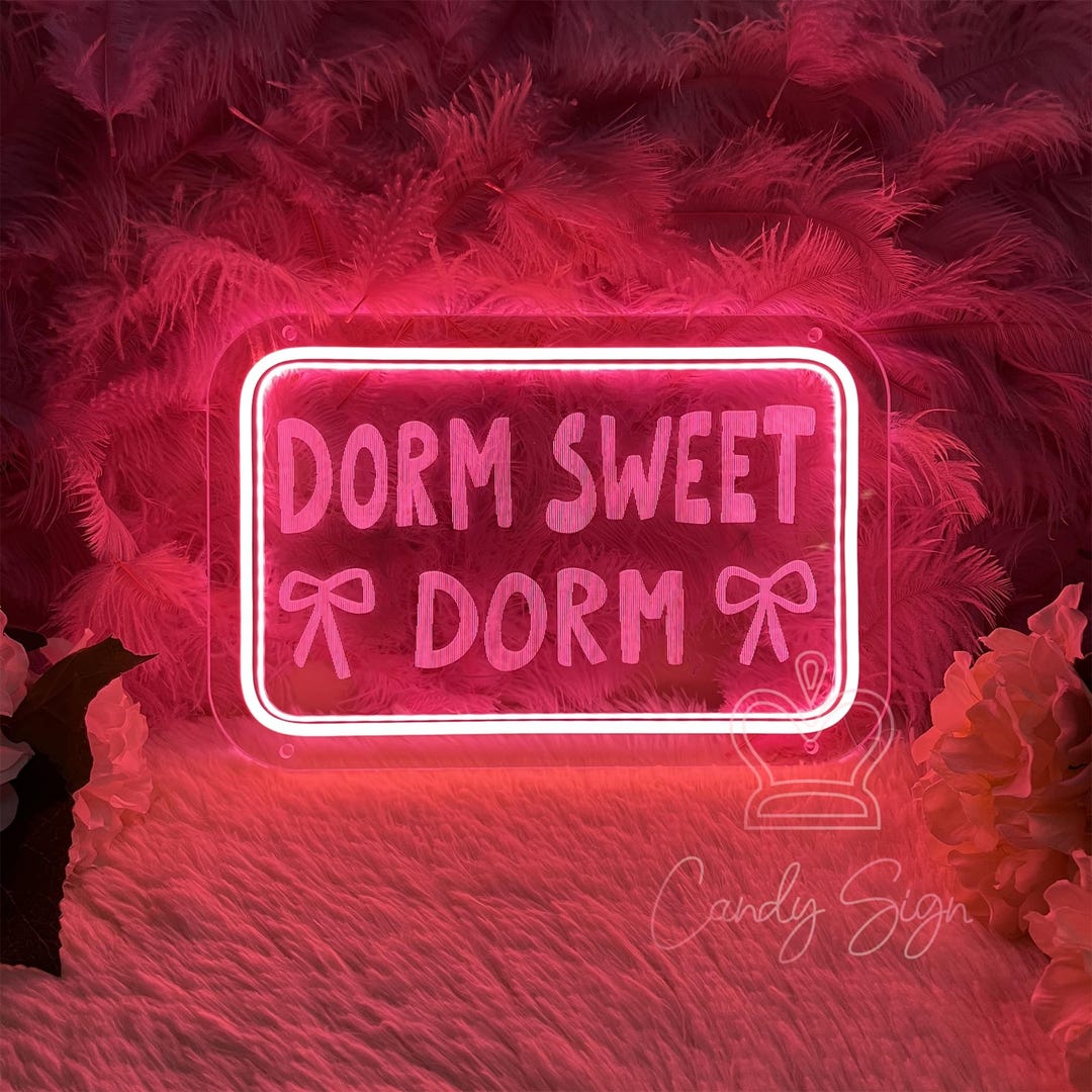 Dorm Sweet Dorm Neon Sign,custom Dorm Room Sign,usb Neon Sign for ...
