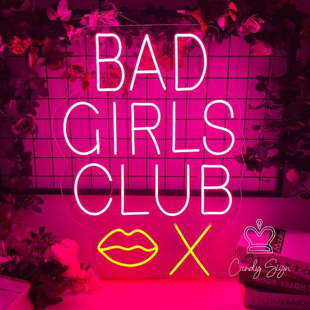 Bad Girl Club Neon Sign,custom Salon Neon Light,pink Led Light Sign ...