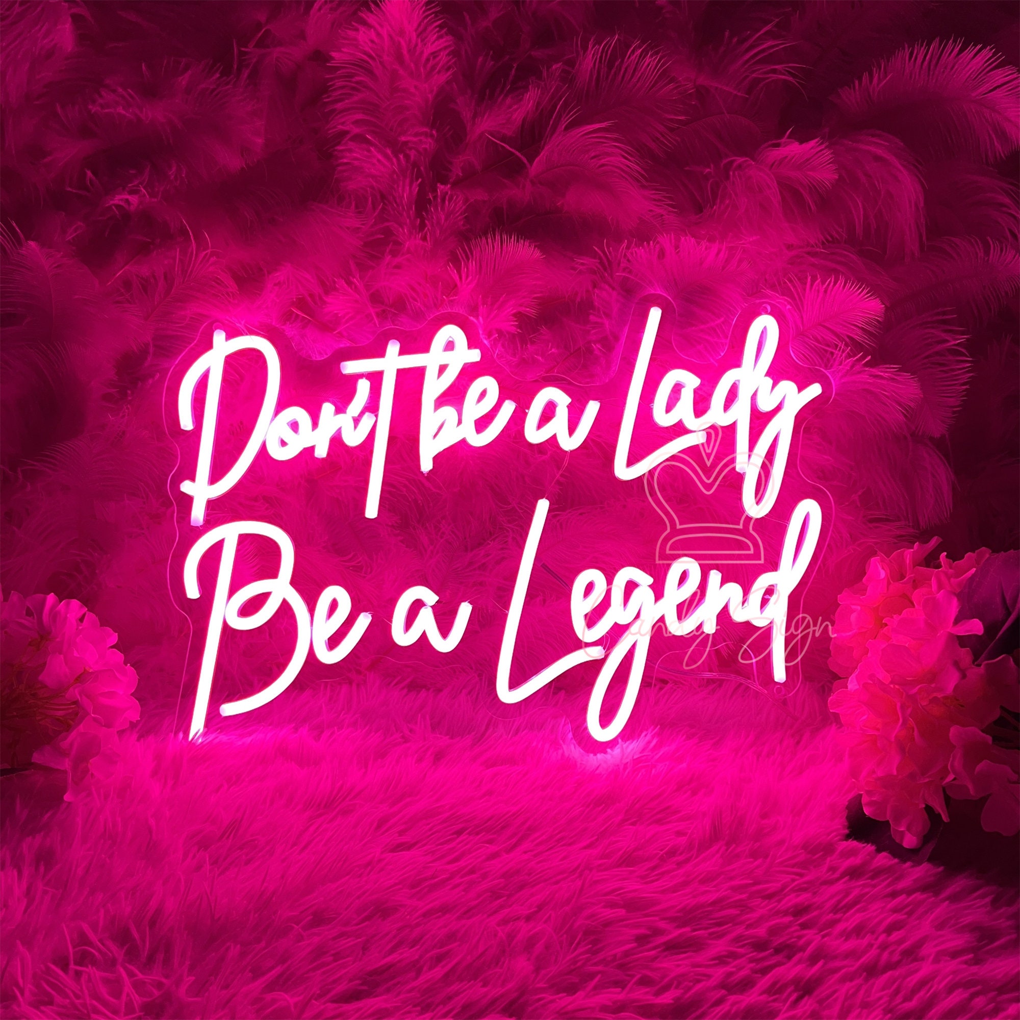 Don't Be A Lady Be A Legend Neon Sign,custom Beauty Salon Neon Decor ...