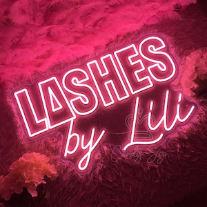 Lashes by Diamond Neon Sign,custom Lash Room Neon Decor,lash Salon Sign ...