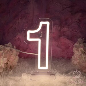 Mini Numbers Neon Sign,9.5 Inch Wedding Number Sign,custom Wedding Neon ...