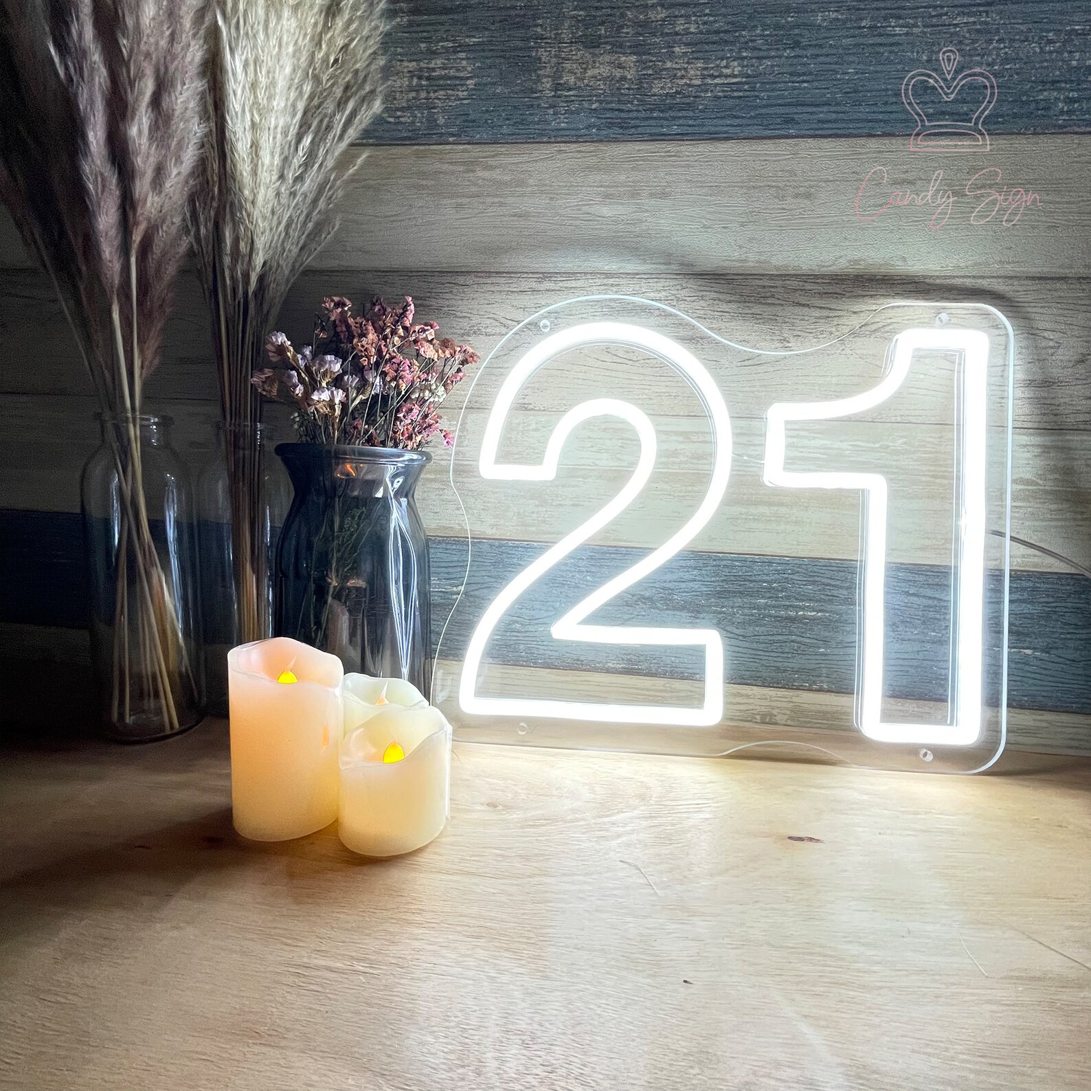 21st Twenty One Birthday Neon Sign Custom LED Light Sign - Etsy