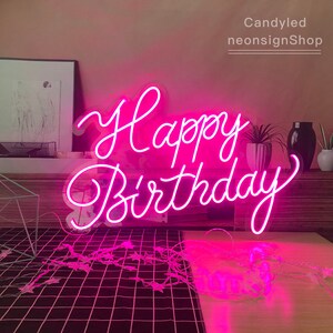 Happy Birthday Neon Signs,birthday Party Event Decoration,birthday ...