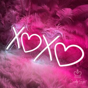 XOXO Neon Sign,pink Led Light Sign Custom,neon Salon Decor,girl's Room ...