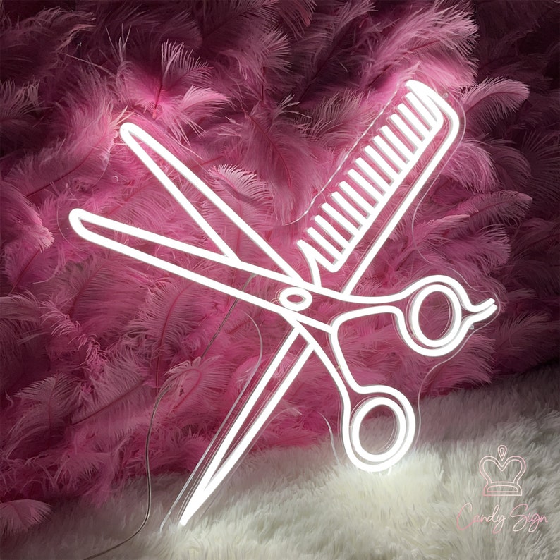 Combs and Clippers Signcustom Barber Shop Neon Signled Light - Etsy