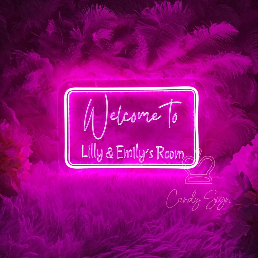 Welcome to Our Room Neon Sign,custom Roomate Name Neon Sign,usb Neon ...