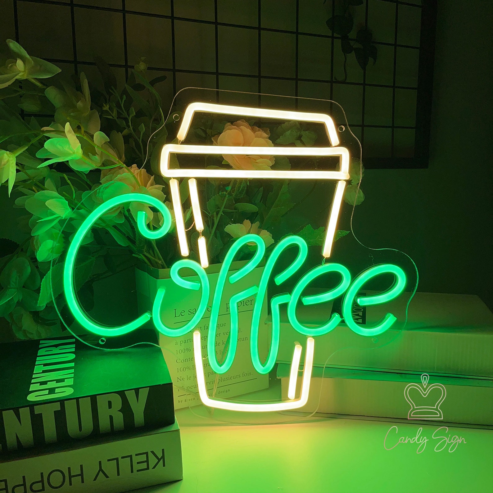 Coffee Cup Neon Signsneon Sign Wall Decorpink Led Signshop - Etsy