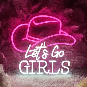 Let's Go Girls Neon Sign,custom Cowgirls Neon Decor,neon Salon Sign,led ...