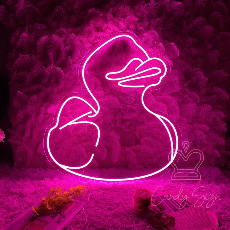 Pink Duck Neon Sign, Custom Animal Light, Kids Room Decor - Etsy