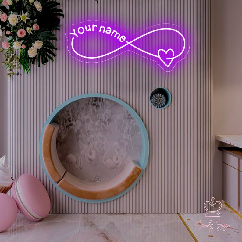 Custom Infinity Neon Signinfinity Sign With Name Anniversary - Etsy